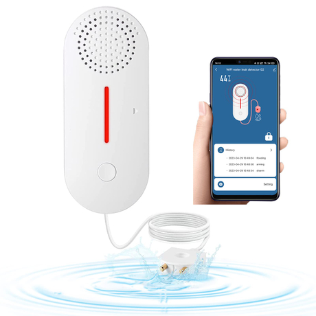 DAYTECH 2-in-1 Water Leak Detector and Water Level Sensor - WiFi Alarm ...