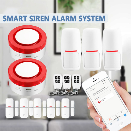 Smart Home Security System anti Intruder Alarm System Day and night ...
