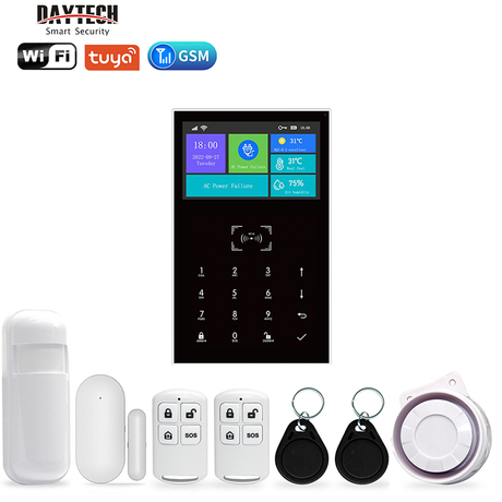 DAYTECH Wireless Intruder Touch Screen Alarm System TUYA APP Control GSM Alarm System SMS ...