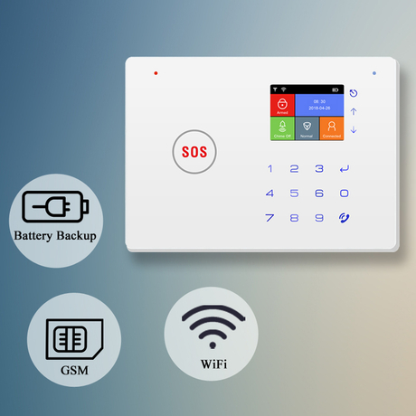 Daytech Promotion Newest Tuya Smart Home Alarms WIFI+GSM Security Alarm ...