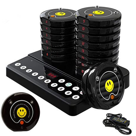 Daytech Restaurant Pager System Rechargeable Portable Paging System for ...