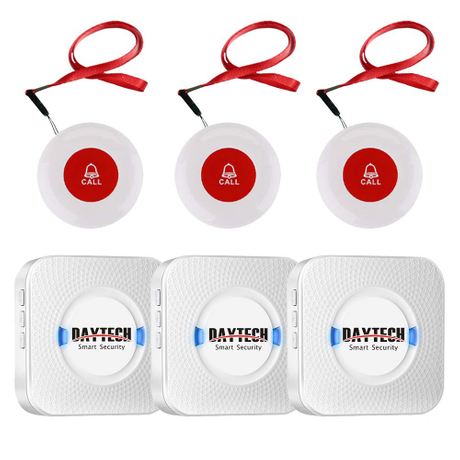 Daytech Wireless Caregiver Pager Elderly Alert Call Button for Seniors ...