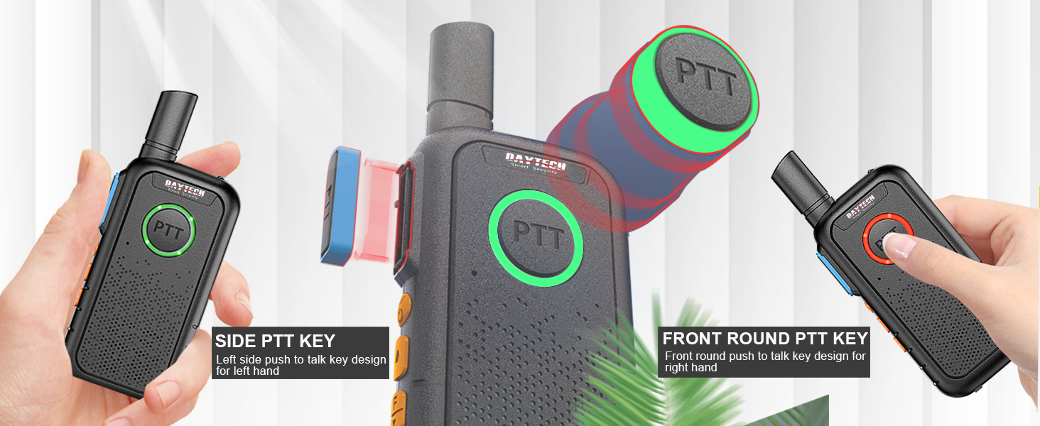 Daytech mini walkie-talkie1.5 Miles Long Range 16 Channel Intercom System Wireless Intercom ...