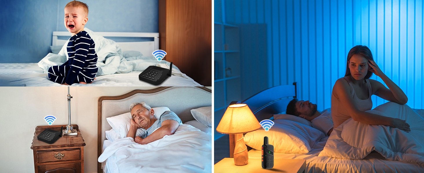 CI05 WT22 Daytech Rechargeable Wireless Intercoms 21 Channel walkie-talkie Battery Powered 1.5 ...