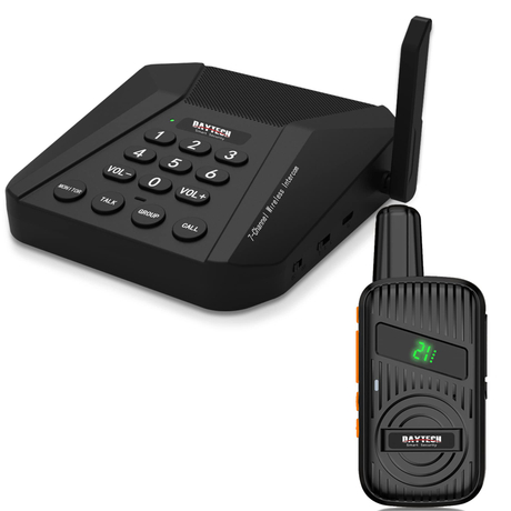CI05 WT22 Daytech Rechargeable Wireless Intercoms 21 Channel walkie-talkie Battery Powered 1.5 ...