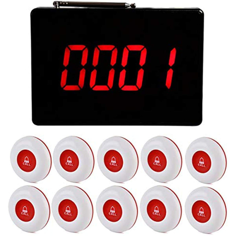 Daytech Wireless Calling System Patient Pager System Call Buttons for Restaurant Clinic Nursing ...