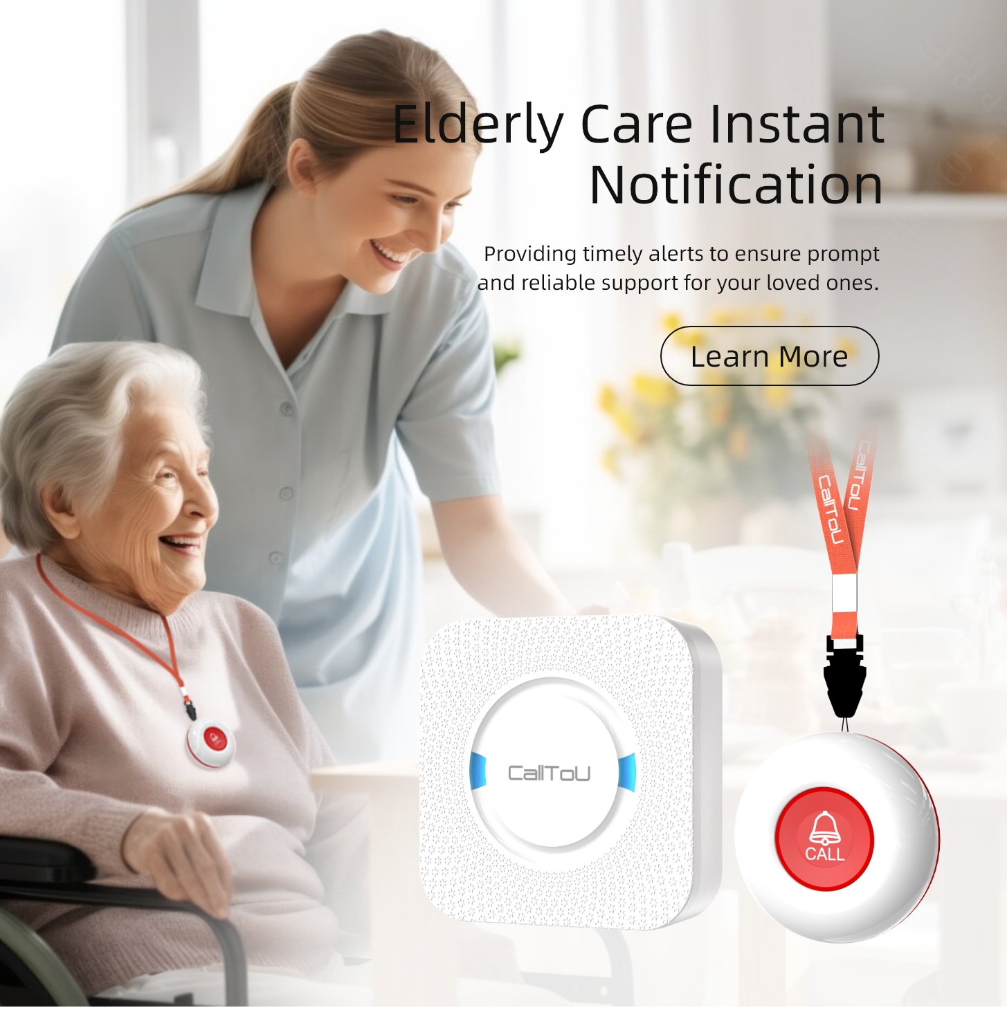 caregiver pager, elderly caregiver, senior care, elderly alarm, nursing ...